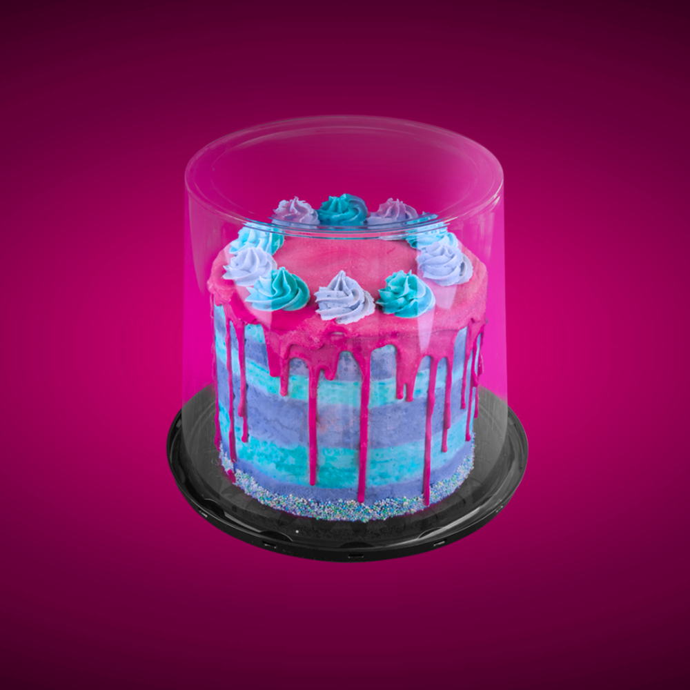 Domo Pastel Redodo Alto 23x23cm Negro, Pieza – El Mundo de la Repostería